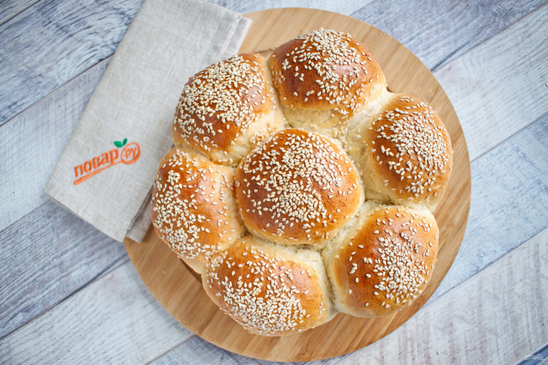 Булочка "Ромашка" - пошаговый рецепт с фото на Повар.ру